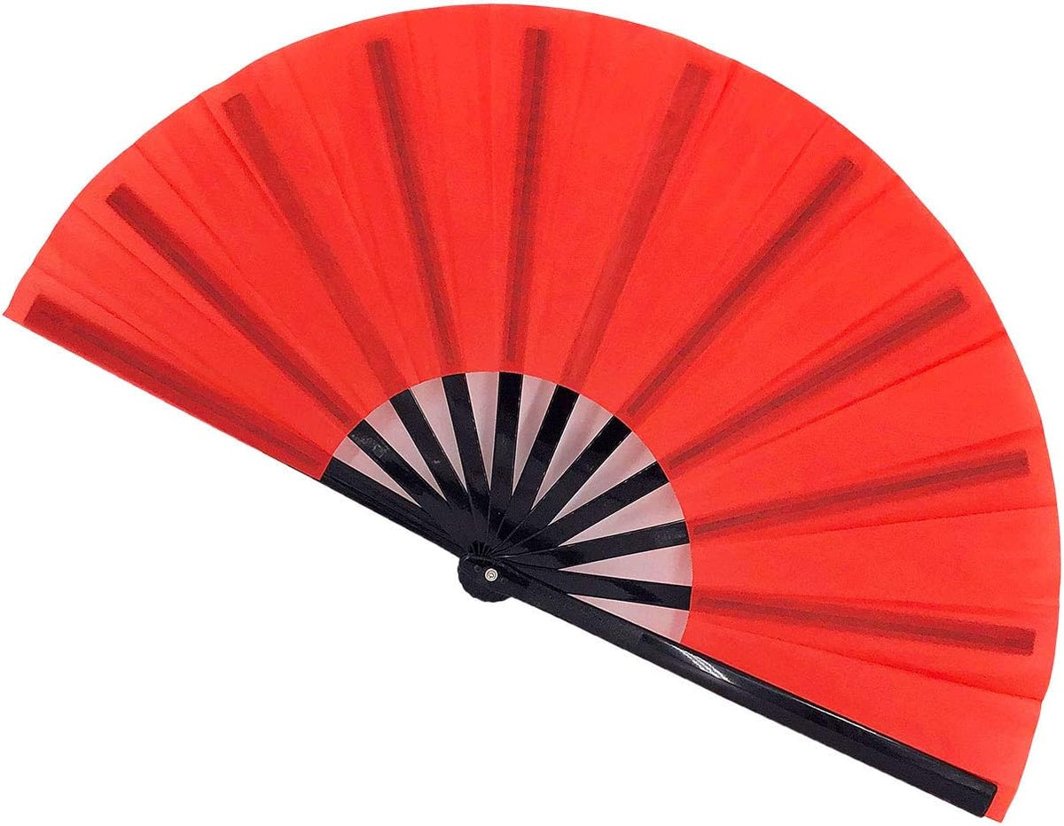 Large Red Silk Fan – Perfect for Boots on the Ground Line Dance & Perf ...